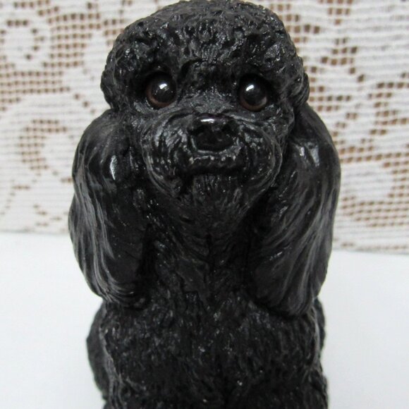 Stone Critters | Accents | Stone Critters Black Poodle Figurine Vintage ...